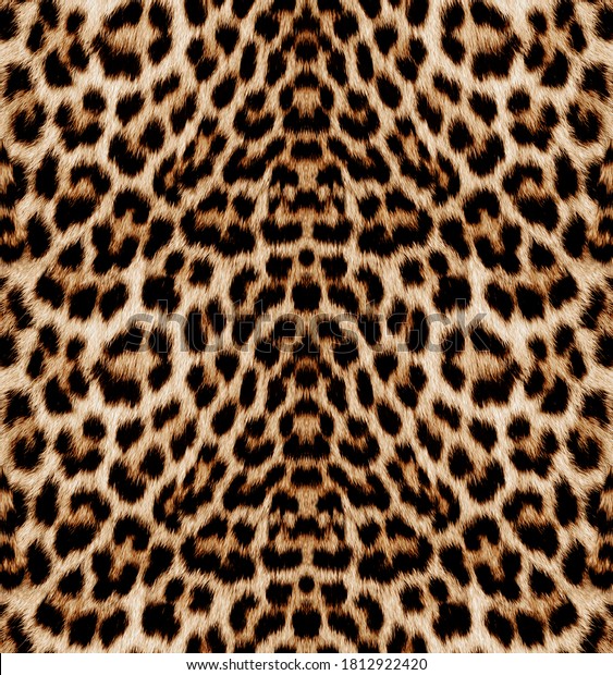 Furry Abstract Leopard Skin Pattern Stock Illustration 1812922420