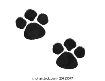 Furry Paw Prints Background Stock Illustration 20913097 | Shutterstock