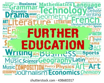 Further Education Showing Learn Study Tertiary Stock Illustration ...
