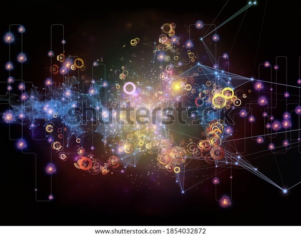 Future Connection Series Background Network Lines Stock Illustration ...