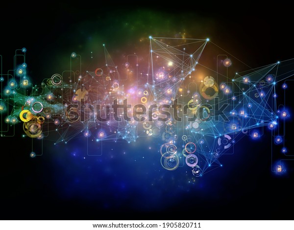 Future Connection Series Background Network Lines Stock Illustration ...
