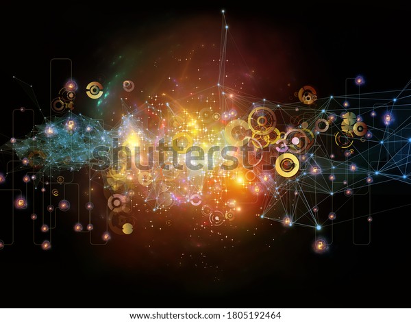 Future Connection Series Network Lines Lights Stock Illustration ...