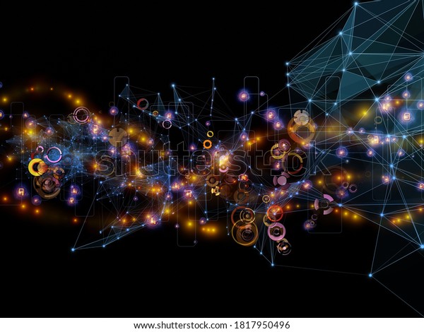 Future Connection Series Network Lines Lights Stock Illustration ...