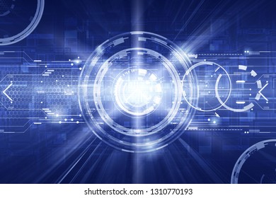 Ui Hitec Interface Blue Abstract Digital Stock Vector (Royalty Free ...