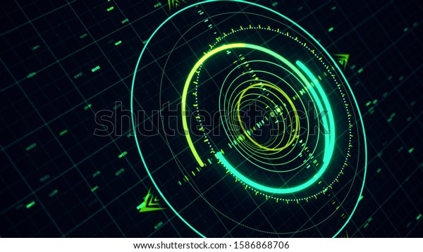 Future Interface Modern Targeting System During Stock Illustration ...