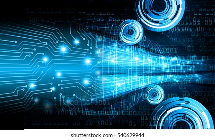 Future Technology Blue Cyber Security Concept Stock Illustration ...