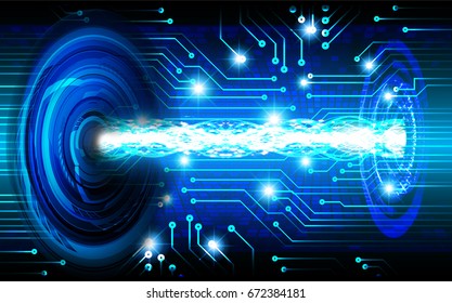 Future Technology Blue Cyber Security Concept Stock Illustration ...