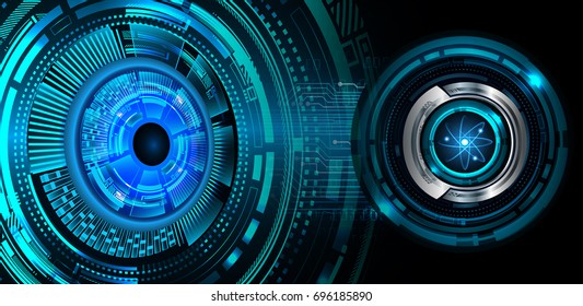 Future Technology Blue Cyber Security Concept Stock Illustration ...