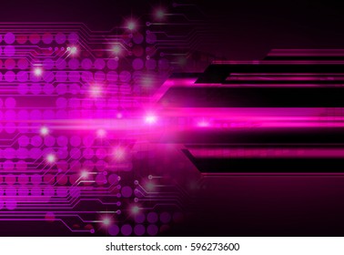 Future Technology Purple Cyber Security Concept Stock Illustration ...