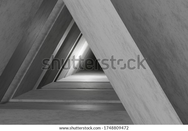 Future Triangle Concrete Block Asphalt Side Stock Illustration ...