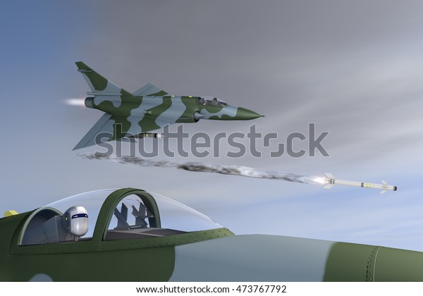 Future War Robots Jet Fighter3d Rendering Stock Illustration 473767792 ...
