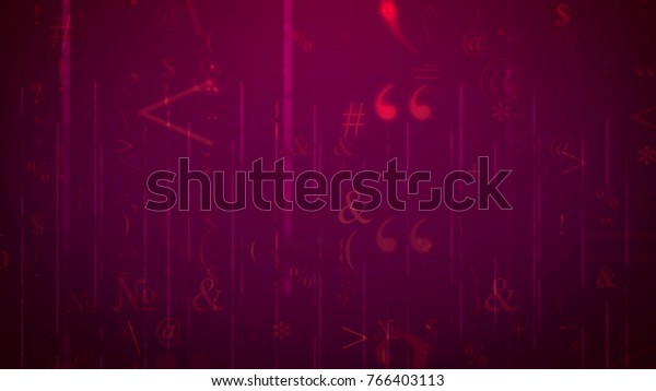 Futuristic 3d Illustration Spinning Computer Signs Stock Illustration ...