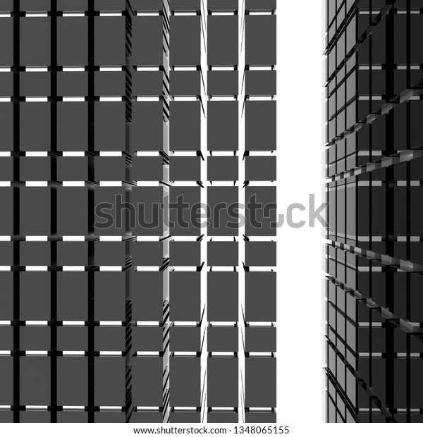 Futuristic Black Architecture Background 3d Rendering Stock ...