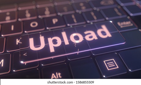Futuristic Computer Keyboard Transparent Notice Key Stock Illustration ...
