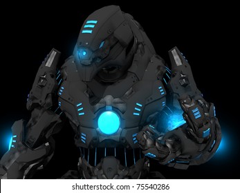 Futuristic Cyborg Soldier 스톡 일러스트 75540277 | Shutterstock
