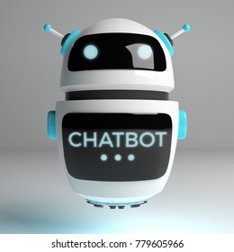 Futuristic Digital Chatbot On Grey Background Stock Illustration 1080558833