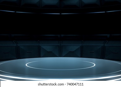 Futuristic Empty Stage Modern Future Background Stock Illustration ...