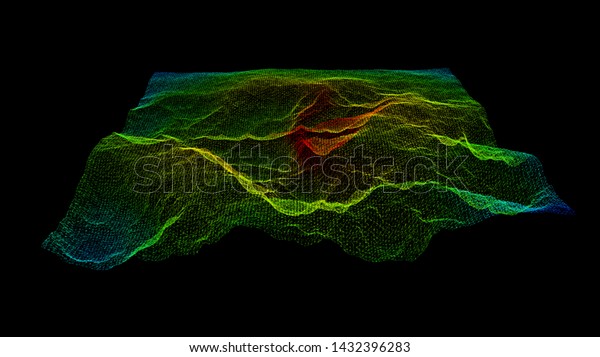 Futuristic Holographic Terrain Environment Geomorphology Topography ... Futuristic Holographic Terrain Environment Geomorphology Topography ...