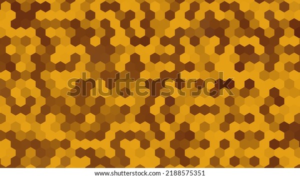 Futuristic Modern Yellow Hex Pixel Background Stock Illustration ...