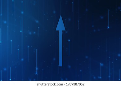 Futuristic Raise Arrow Chart Digital Transformation Stock Illustration ...