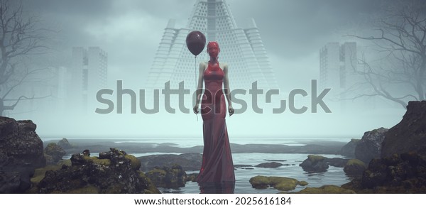 Futuristic Sci Fi Alien Villain Space Stock Illustration 2025616184 ...