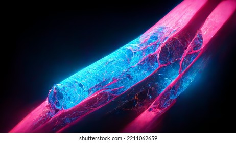Futuristic Sci Fi Cable Pink Blue Stock Illustration 2211062659 | Shutterstock