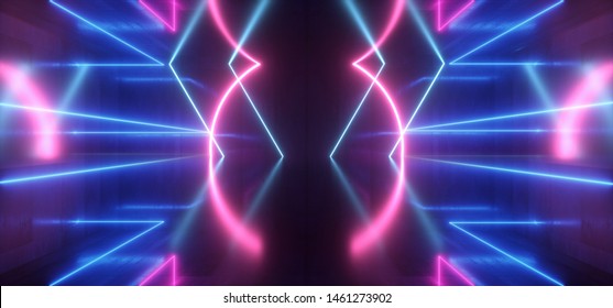 Futuristic Sci Fi Neon Glowing Lights 库存插图 1461280016 | Shutterstock