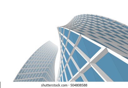 Futuristic Skyscraper Tower Architectural Background 3d Stock ...