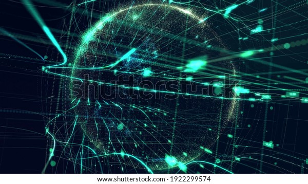 Futuristic Summary Technology Molecules Polygonal Shapes Stock ...