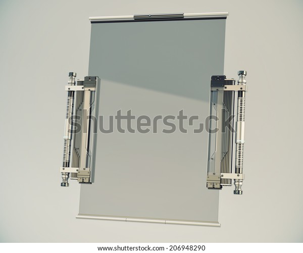 Futuristic Tablet Modern Transparent Notepad Steel Stock Illustration ...