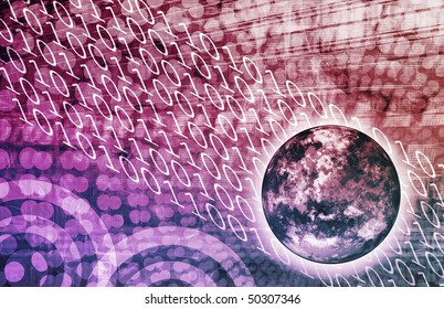 Futuristic Technology Data Flow Art Abstract Stock Illustration ...