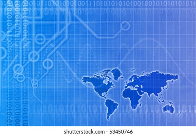 Futuristic Technology Data Flow Art Abstract Stock Illustration 53450746