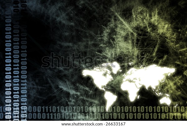 Futuristic Technology Data Flow Art Abstract Stock Illustration ...