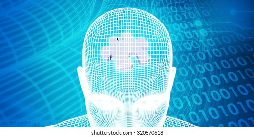 Futuristic Technology Human Brain Chip Solution Stock Illustration ...