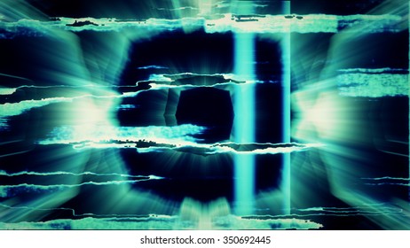 Futuristic Technology Screen Glowing Light Malfunction 스톡 일러스트 ...