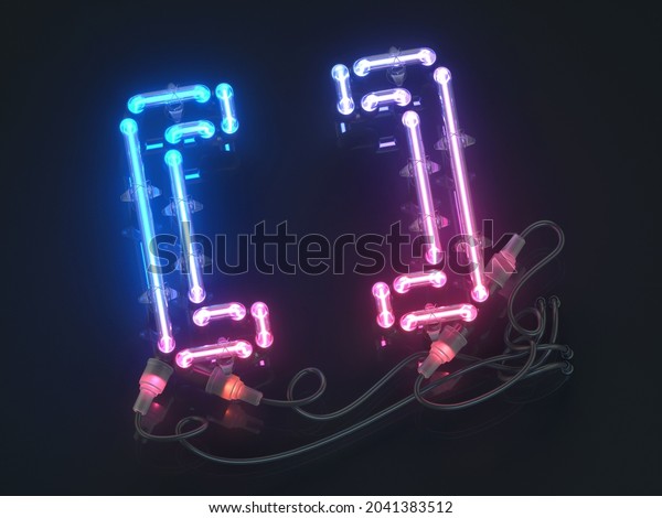Futuristic Ultraviolet Square Brackets Frame Border Stock Illustration ...
