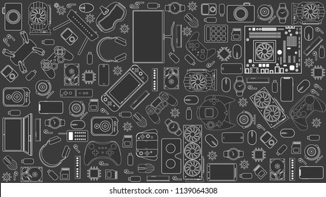 Gadgets Devices Pattern Stock Illustration 1139064308 | Shutterstock