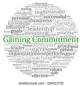 Gaining Commitment Concept Word Tag Cloud Stock Illustration 104312735 ...