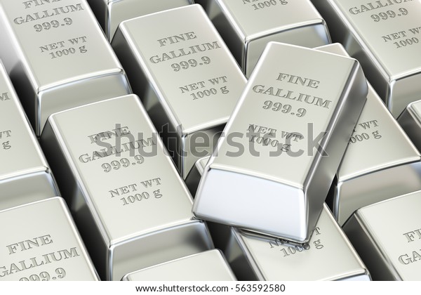 Gallium Ingots Background 3d Rendering Isolated: ภาพประกอบสต็อก ...