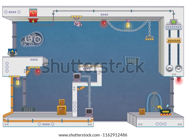 Game Background Factory Stock Illustration 1162912486 | Shutterstock