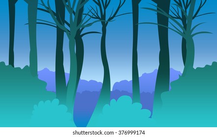 Game Background Spring Forest 스톡 일러스트 376999174 | Shutterstock