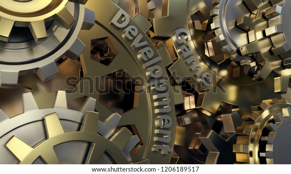 Game Developer Works On Level Design Stock Illustration 1206189517