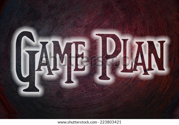 Game Plan Concept Text On Background Stock Illustration 223803421