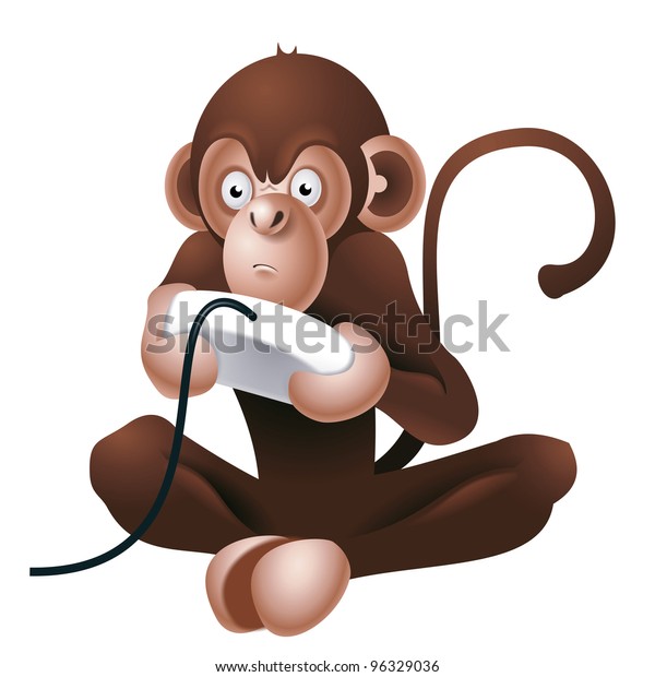 Gamer Monkey Mascot Stock Illustration 96329036 | Shutterstock