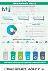 Garbage Sorting Infographic Ecology Elements Icons Stock Illustration ...