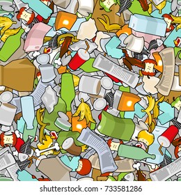 Garbage Texture Rubbish Seamless Pattern Trash Stock Vector (Royalty ...