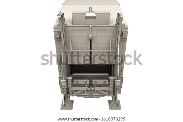 Garbage Truck Drawing 3d Rendering 3d Stock Illustration 1610073295 ...