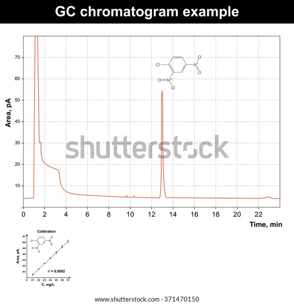 Gas Chromatography Chromatogram Example One Main Stock Illustration ...