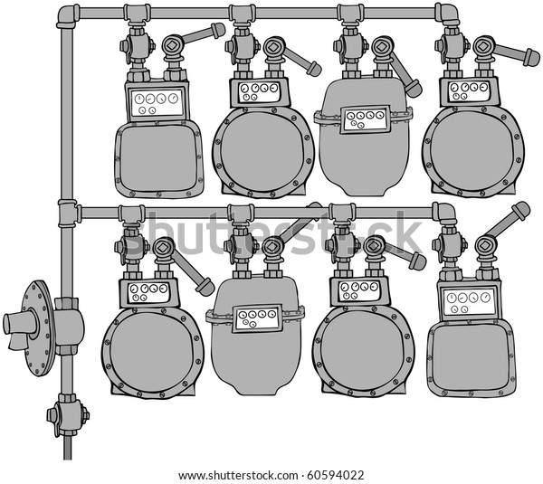 Gas Meter Header Stock Illustration 60594022
