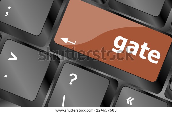 Gate Button On Computer Pc Keyboard Stock Illustration 224657683 ...